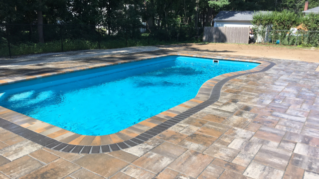 Unilock Paver Pool Patio | Elvio and Sons